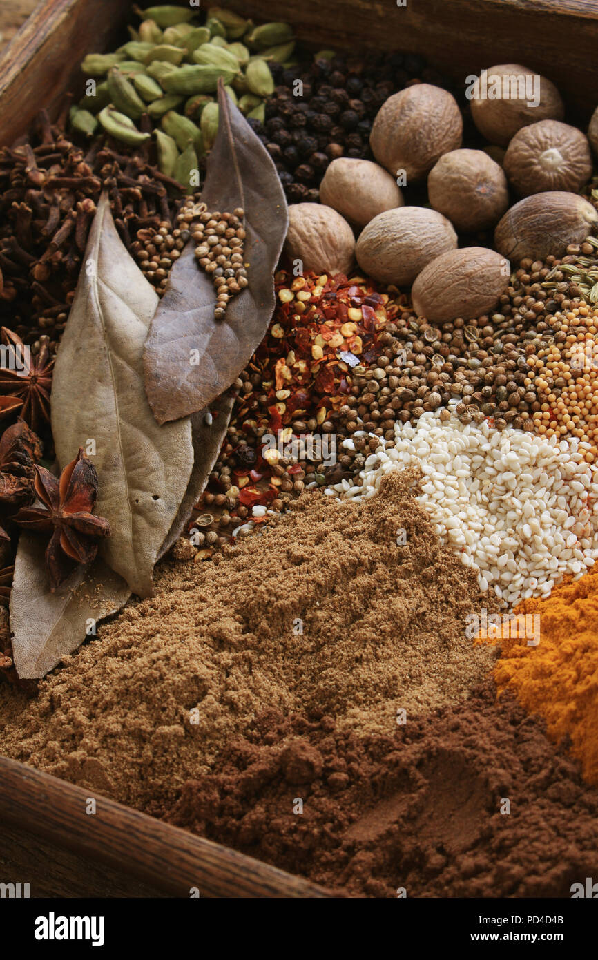 fresh dried spices Stock Photo - Alamy
