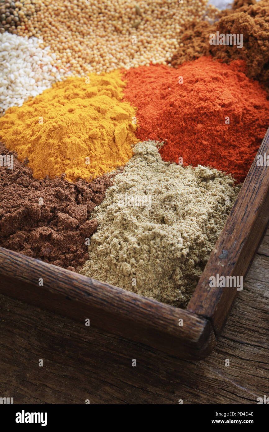 fresh dried spices Stock Photo - Alamy
