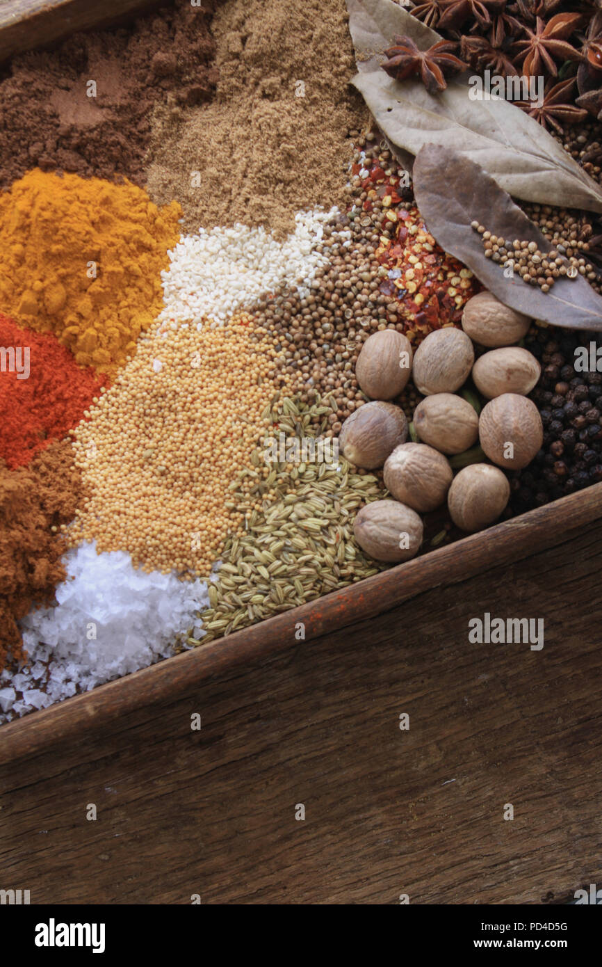 fresh dried spices Stock Photo - Alamy