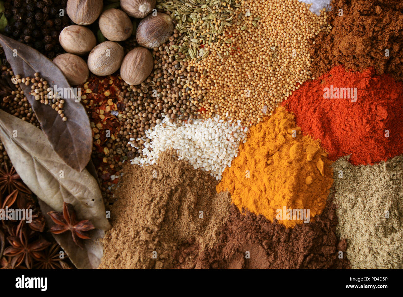 fresh dried spices Stock Photo - Alamy