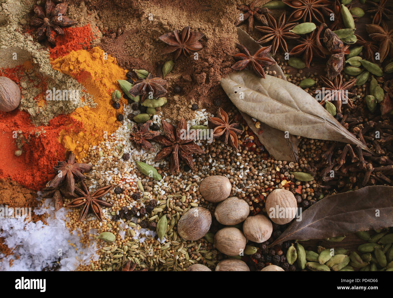 fresh dried spices Stock Photo - Alamy