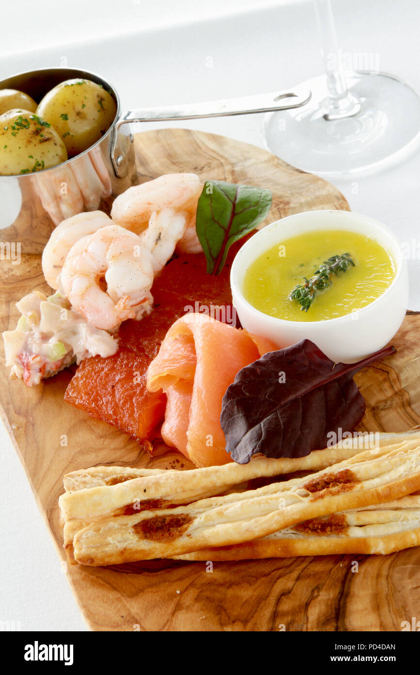 healthy mixed seafood appetizer starter Stock Photo - Alamy