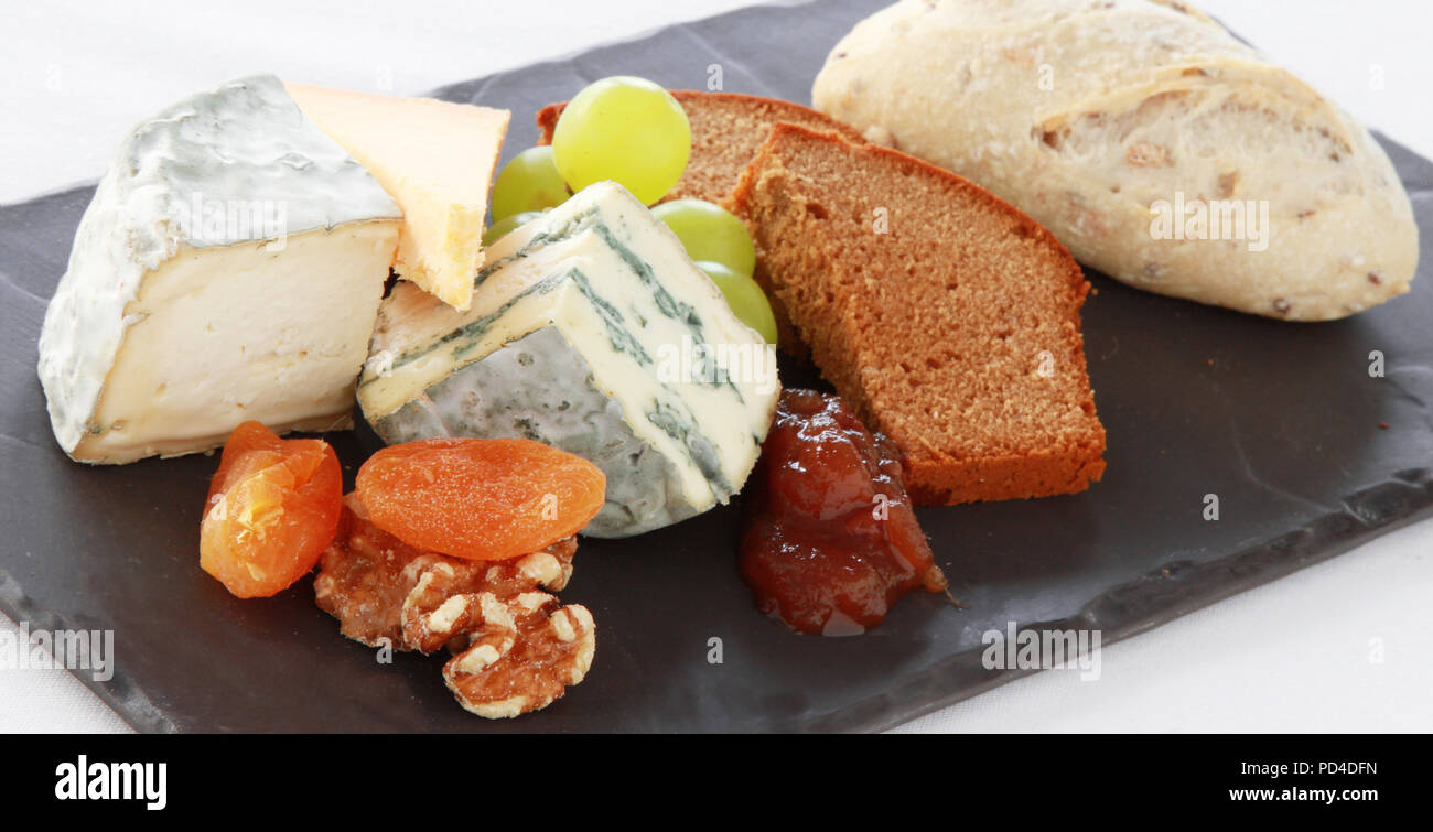 cheese selection appetizer starter Stock Photo - Alamy