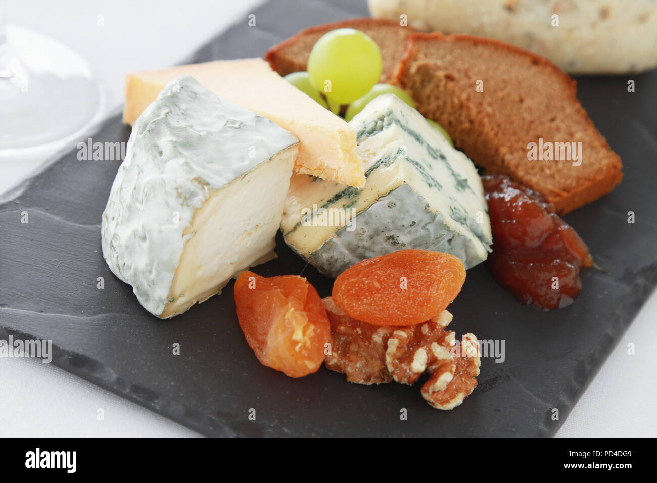 cheese selection appetizer starter Stock Photo - Alamy