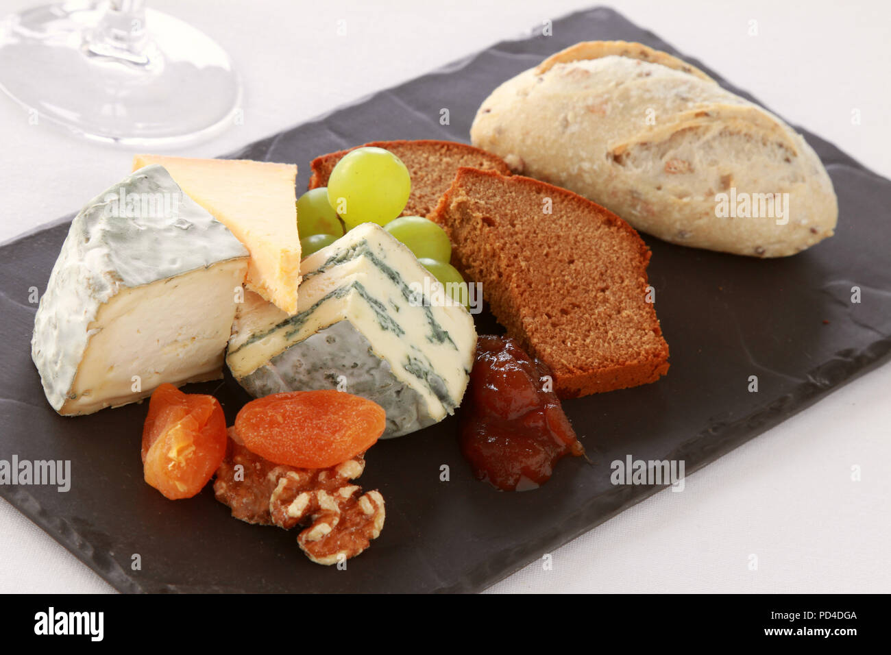 cheese selection appetizer starter Stock Photo - Alamy