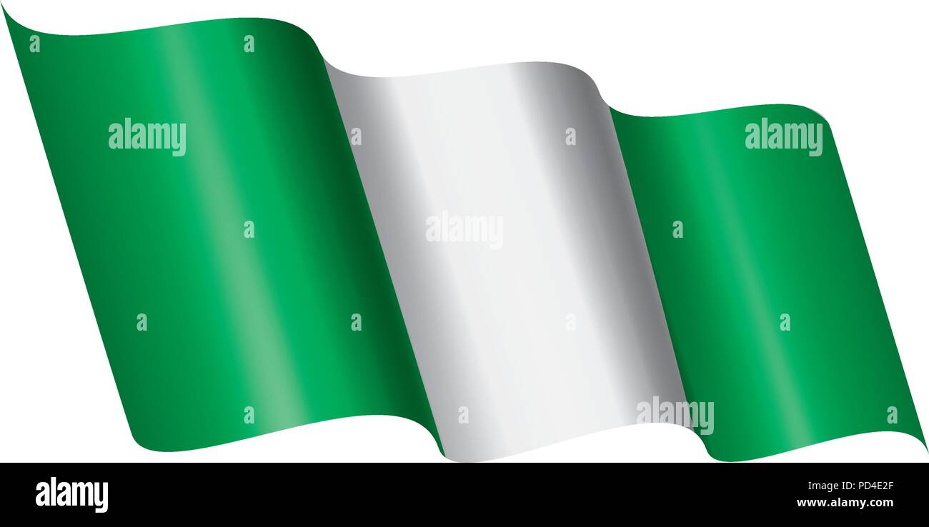 Nigeria vector flag waving Stock Vector Images - Alamy