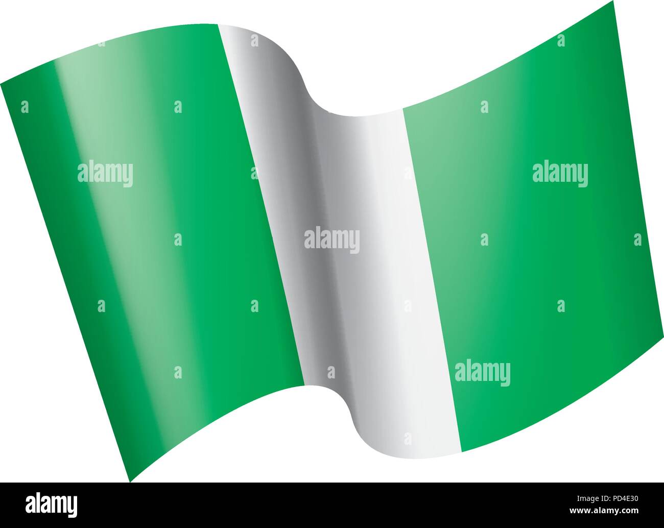 Vector illustration nigerian flag Cut Out Stock Images & Pictures - Alamy