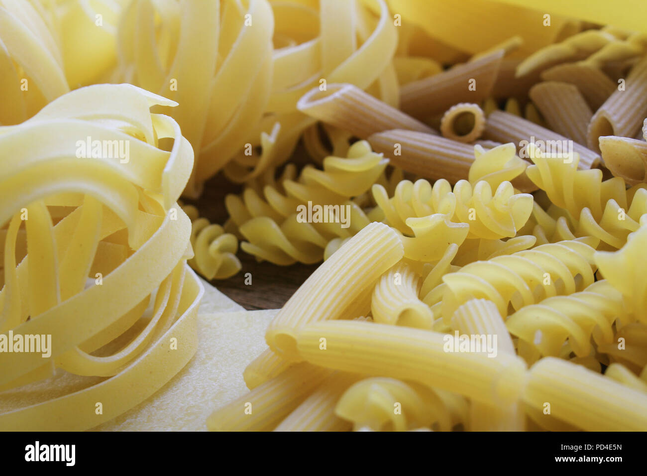 mixed dried pasta varieties Stock Photo - Alamy