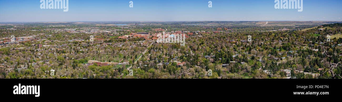 Aerial view of boulder downtown cityscape, Colorado Stock Photo - Alamy