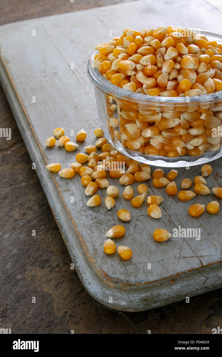 Cooked And Uncooked Corn Kernels High Resolution Stock Photography and ...