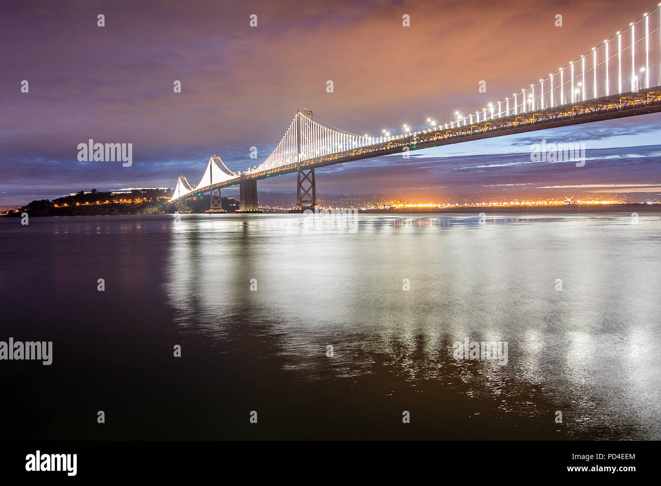 Early Morning and the Bay Bridge Stock Photo - Alamy