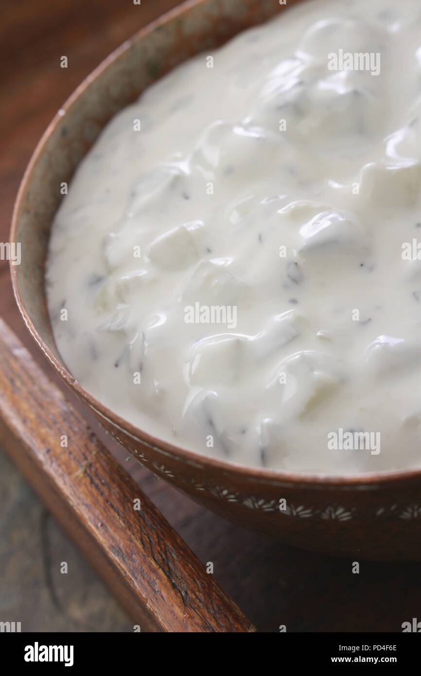fresh Tzatziki dip Stock Photo - Alamy