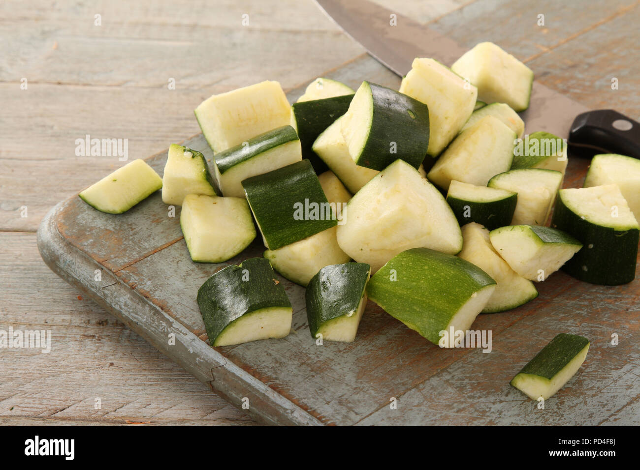 preparing fresh courgettes Stock Photo - Alamy