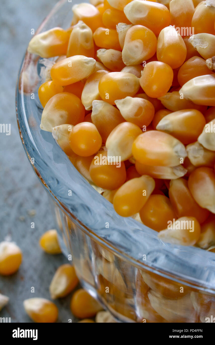 Cooked And Uncooked Corn Kernels High Resolution Stock Photography and ...