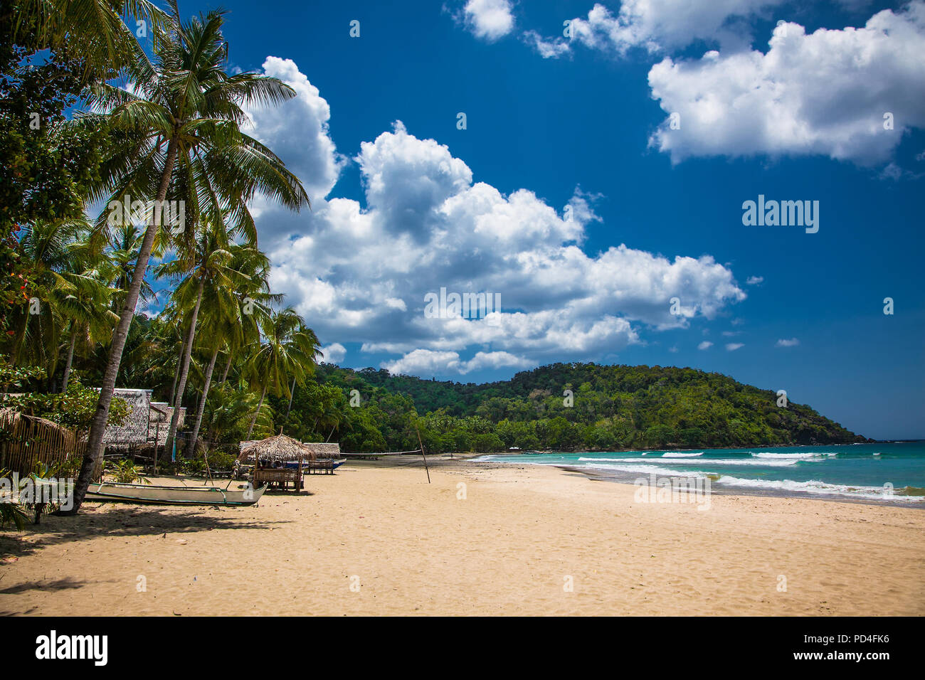 Sabang beach, Puerto Princesa, Palawan island. Philippines Stock Photo ...