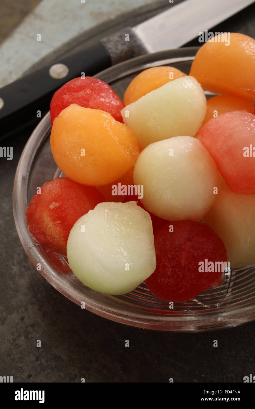 preparing fresh melon Stock Photo - Alamy