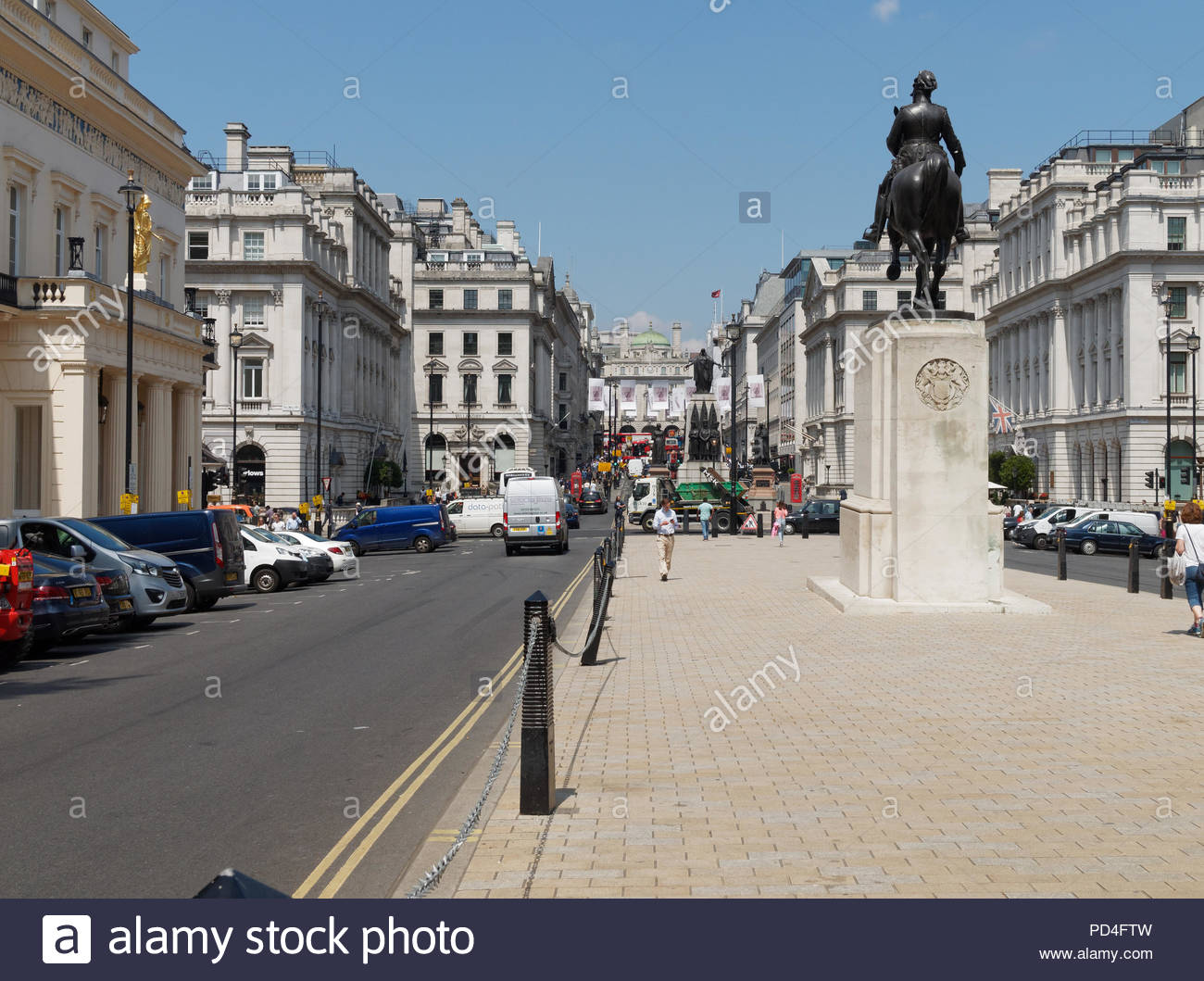 London Waterloo Place Statue Edward High Resolution Stock Photography ...