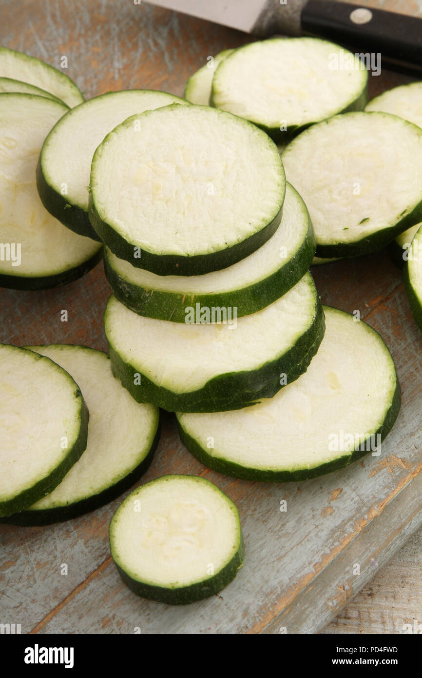 preparing fresh courgettes Stock Photo - Alamy
