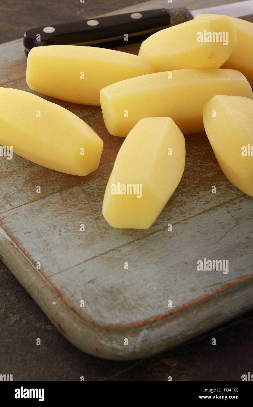 preparing fresh potatoes Stock Photo - Alamy
