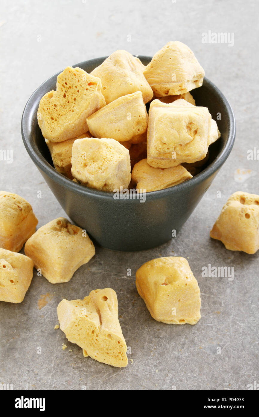cinder toffee lumps Stock Photo - Alamy