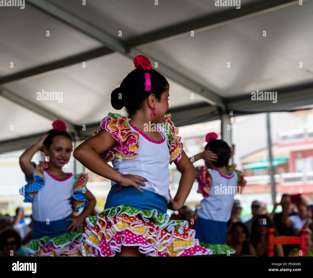 Spanish children in flamenco costume hi-res stock photography and ...