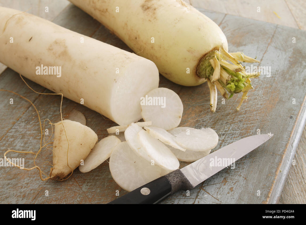 preparing fresh white raddish Stock Photo - Alamy