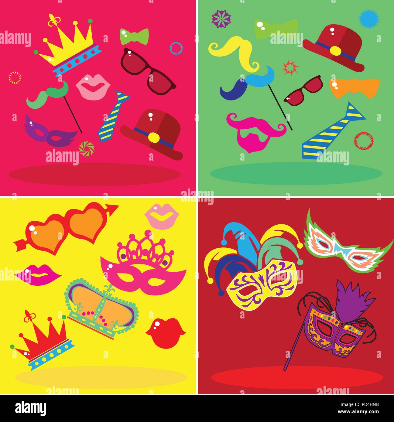 Clown paraphernalia Stock Vector Images - Alamy