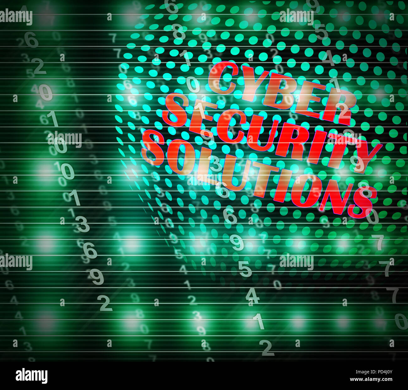 Cyber Security Solutions Threat Solved 3d Illustration Shows Success ...