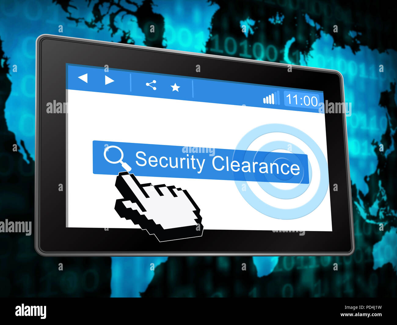 Security Clearance Cybersecurity Safety Pass 3d Illustration Means ...