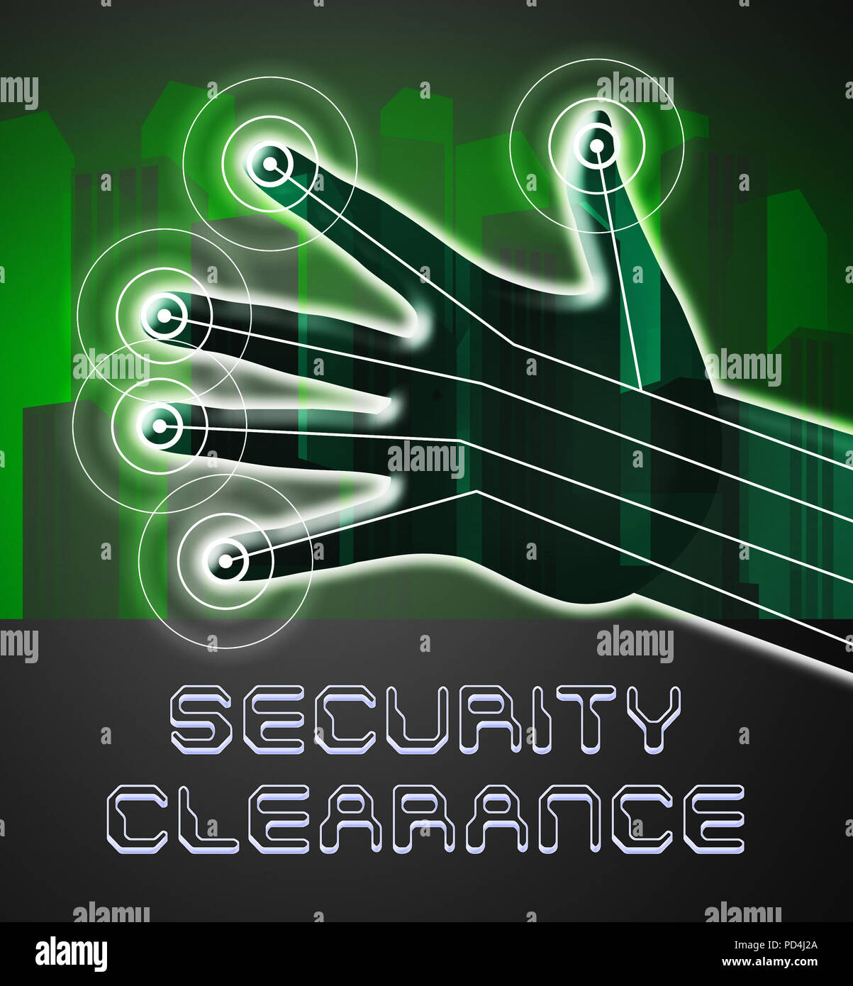 Security Clearance Cybersecurity Safety Pass 2d Illustration Means ...