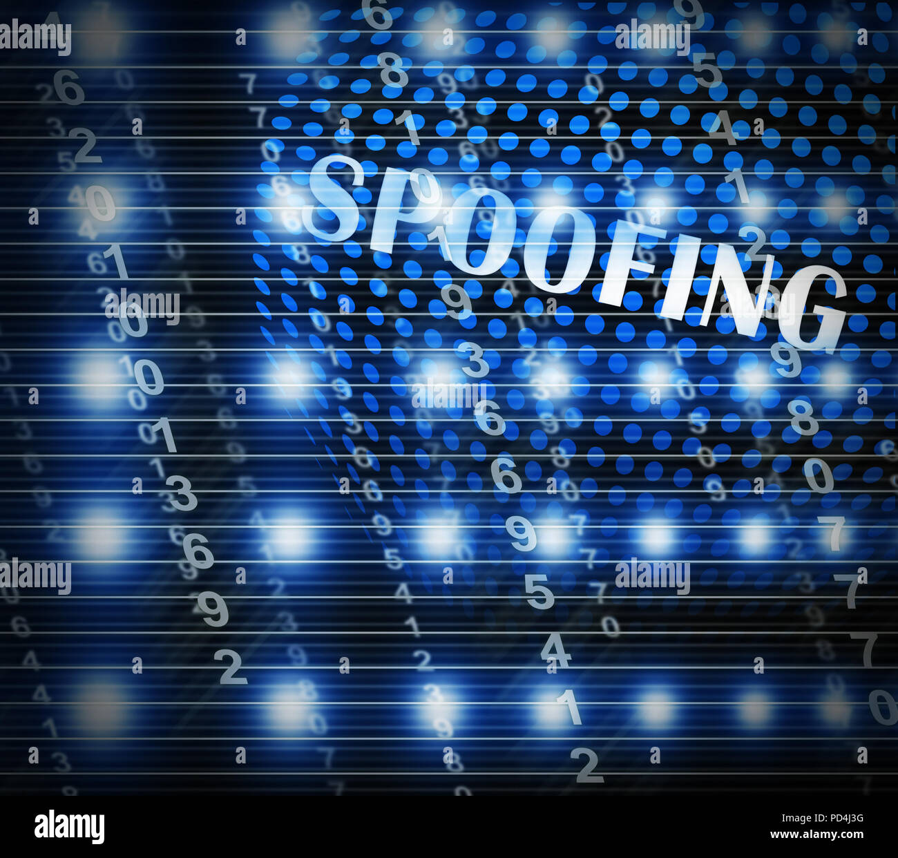 Spoofing Attack Cyber Crime Hoax 2d Illustration Means Website Spoof ...