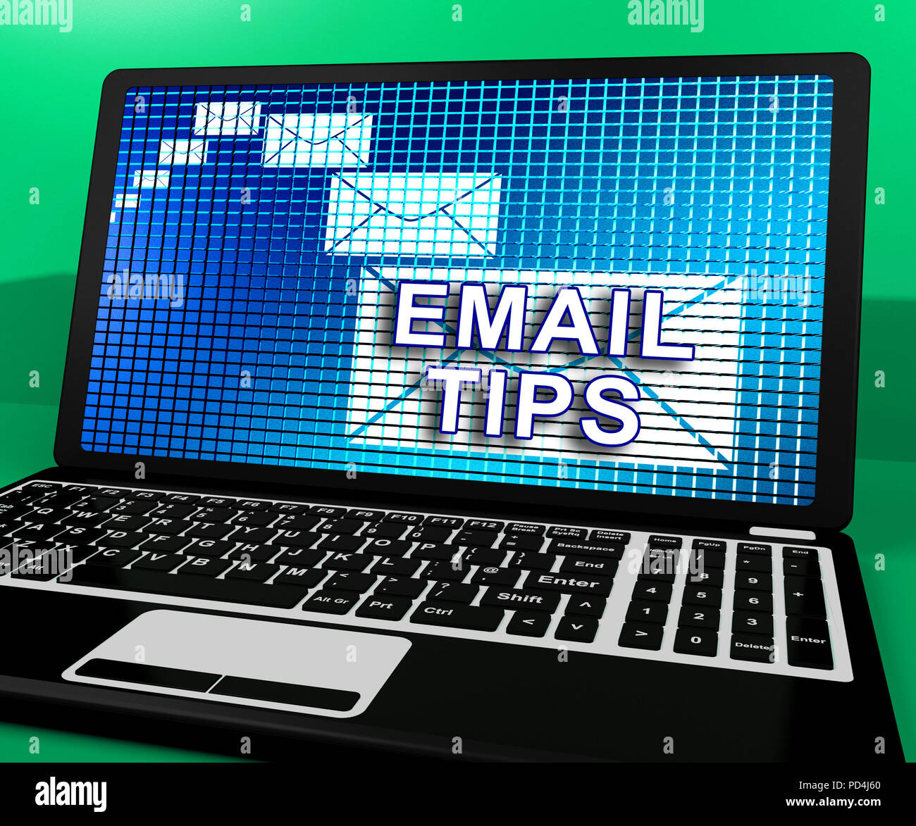 Email Tips Online Postal Solution 3d Rendering Shows Suggestions And ...