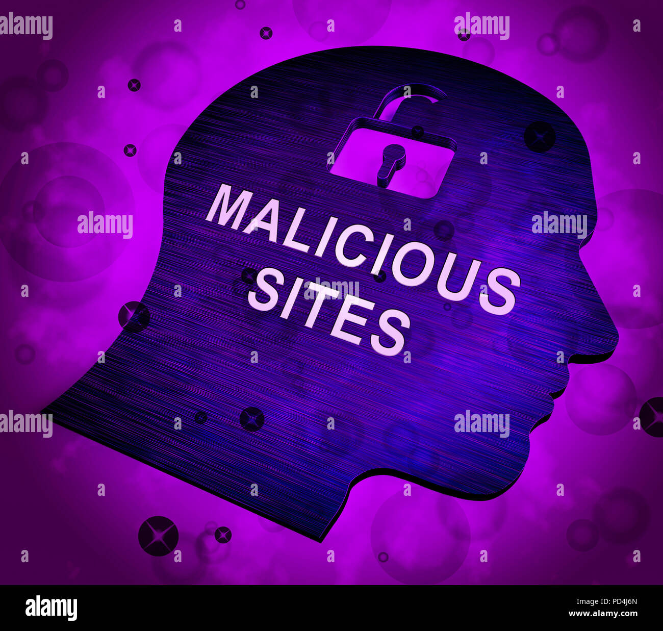 Malicious Site Website Infection Warning 3d Rendering Shows Alert ...