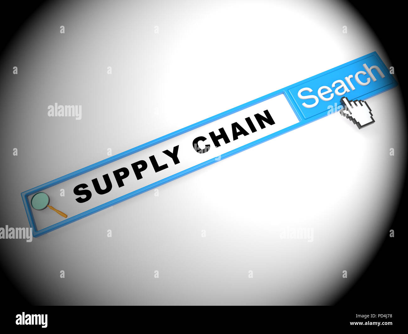 Digital Supply Chain Supplier Logistics 2d Illustration Shows Using ...