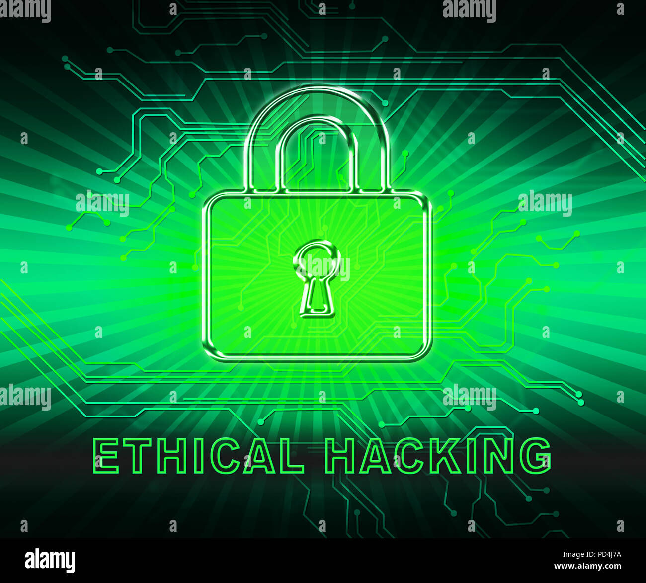 Ethical Hacking Data Breach Tracking 2d Illustration Shows Corporate ...