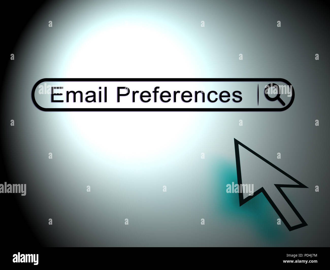 Email Preferences Mailbox Profile Settings 2d Illustration Shows ...