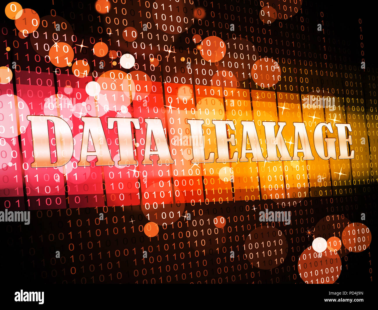 Data Leakage Information Flow Loss 3d Illustration Shows Leaky Breach