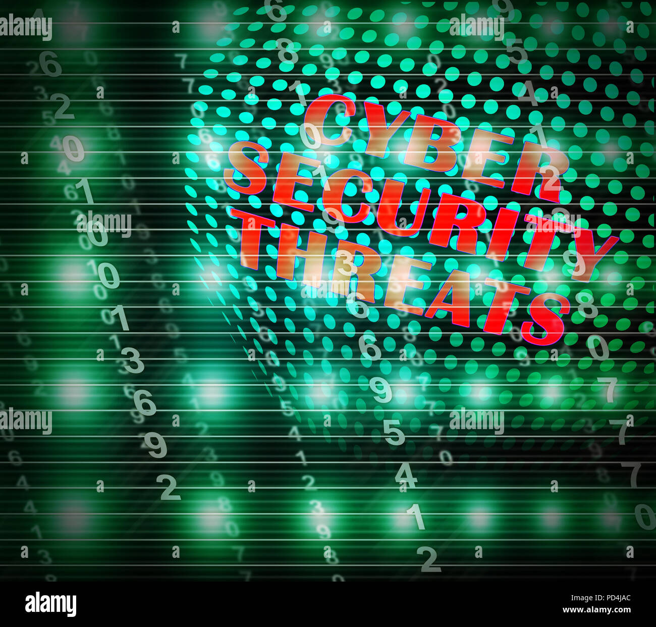 Cybersecurity Threats Cyber Crime Risk 3d Illustration Shows Criminal ...