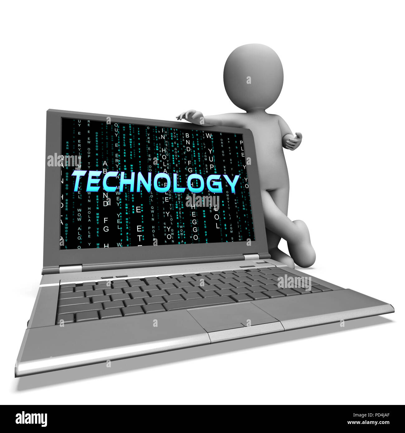 Cybersecurity Technology Hightech Security Guard 3d Rendering Shows ...