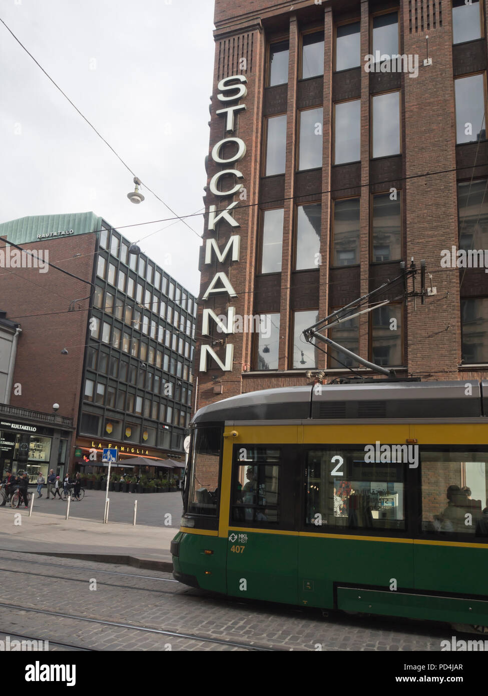 The renown Finnish department store Stockmann in the centre of Helsinki ...