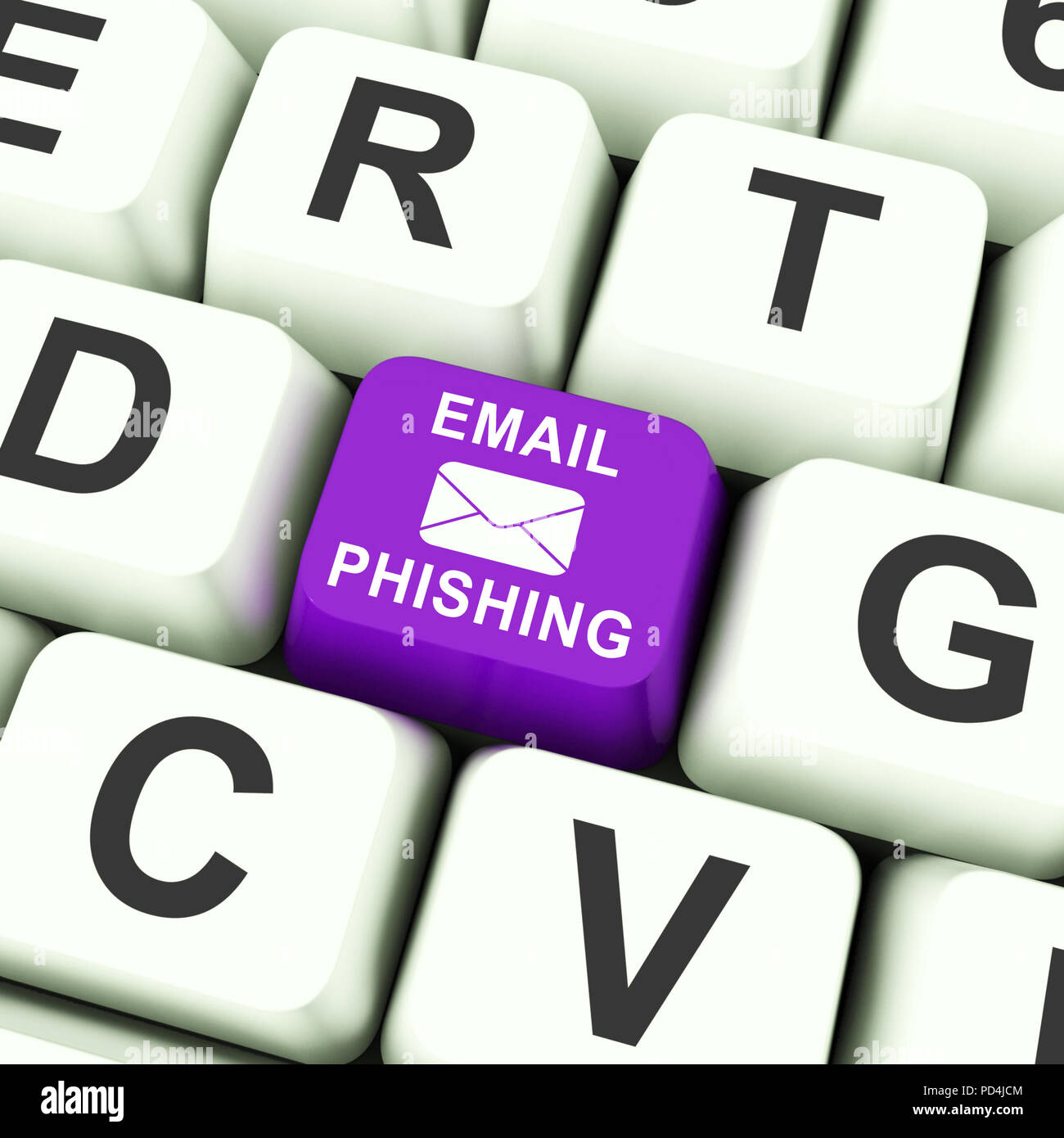 Phishing E-mail Internet Threat Protection 3d Rendering Shows Caution ...