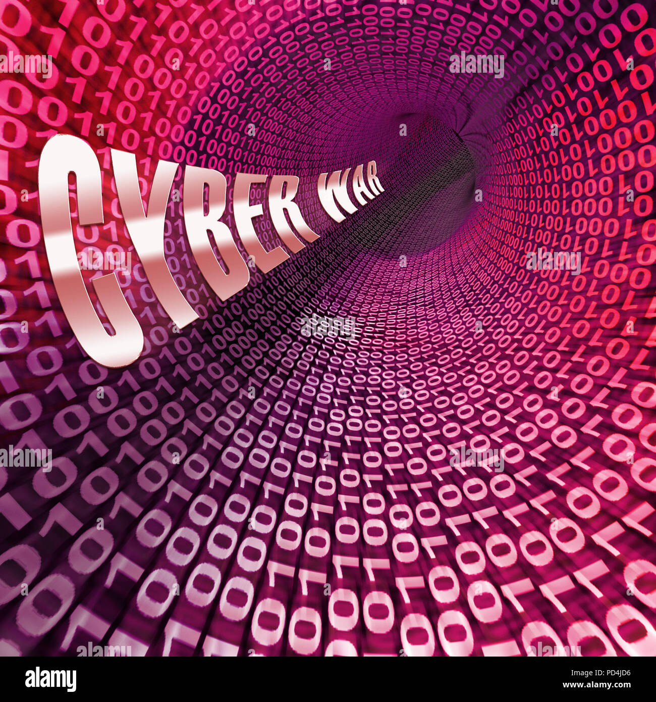 Cyberwar Virtual Warfare Hacking Invasion 3d Rendering Shows Government ...