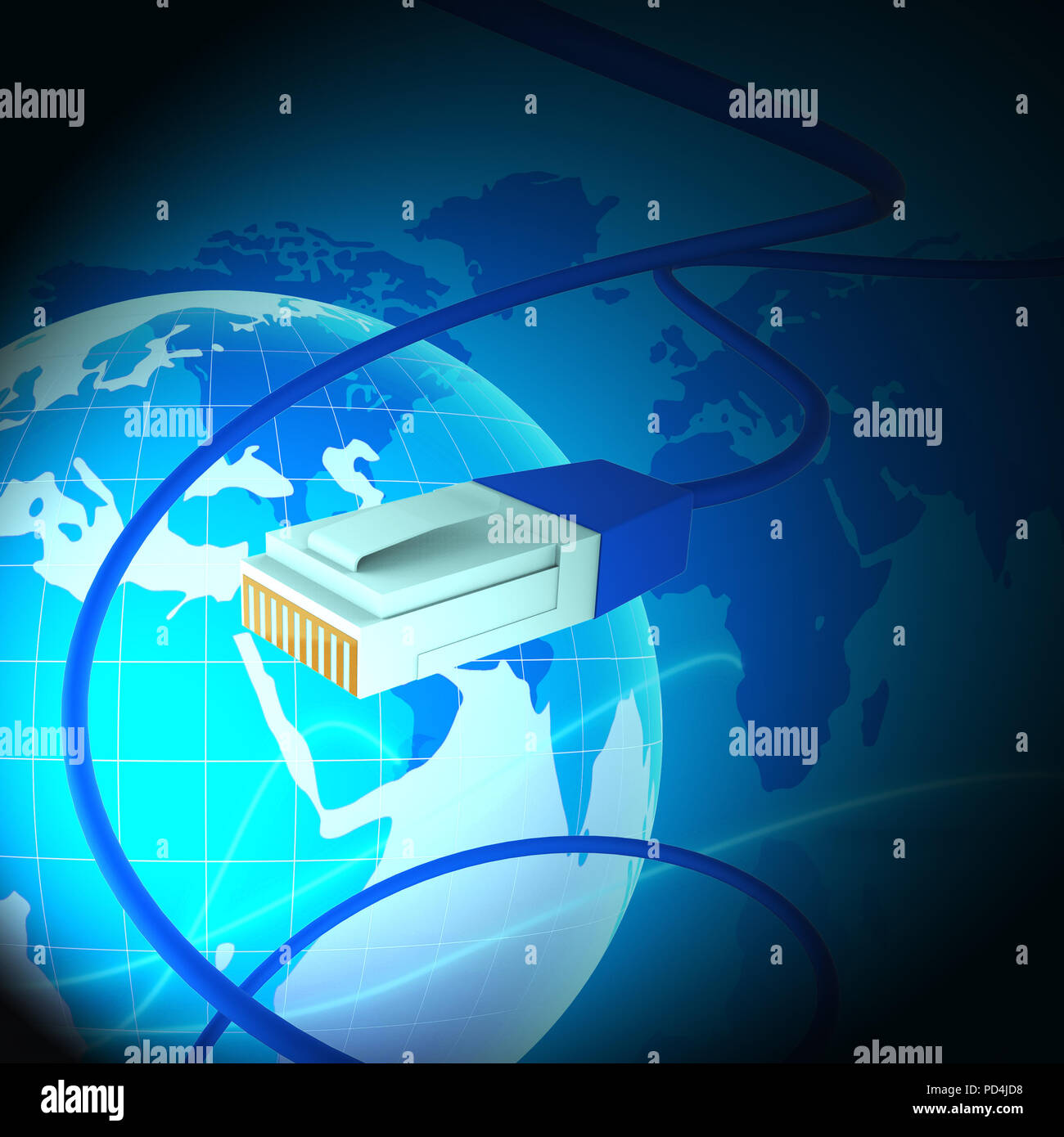 Interconnected world map business travel hi-res stock photography and ...