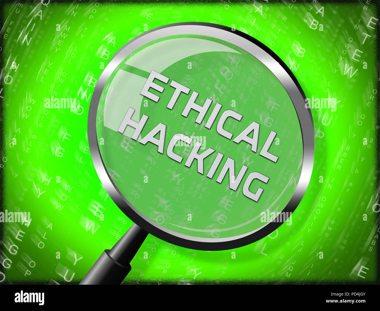Ethical Hacking Data Breach Tracking 3d Rendering Shows Corporate ...