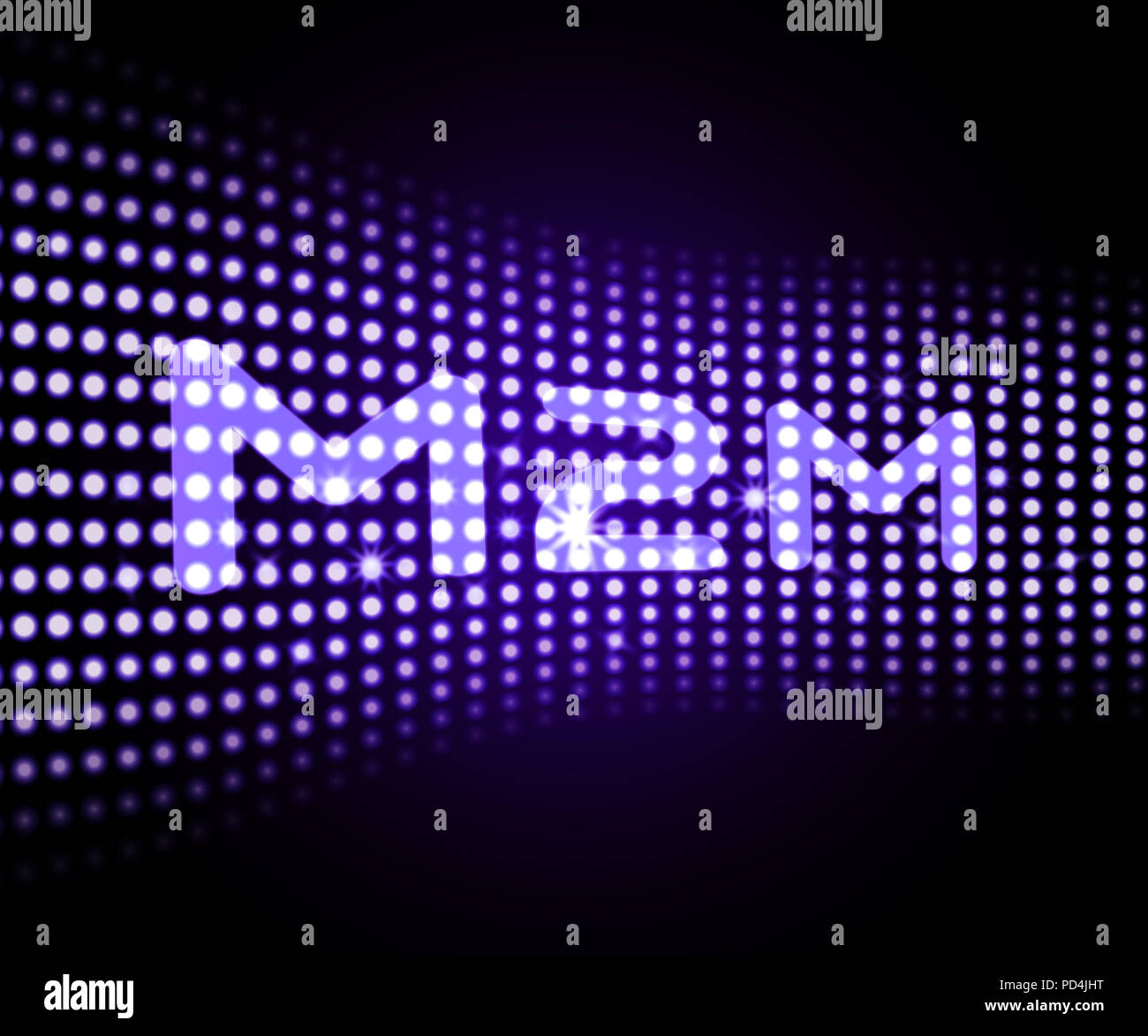 M2M Machine Connectivity And Cooperation 3d Illustration Shows ...