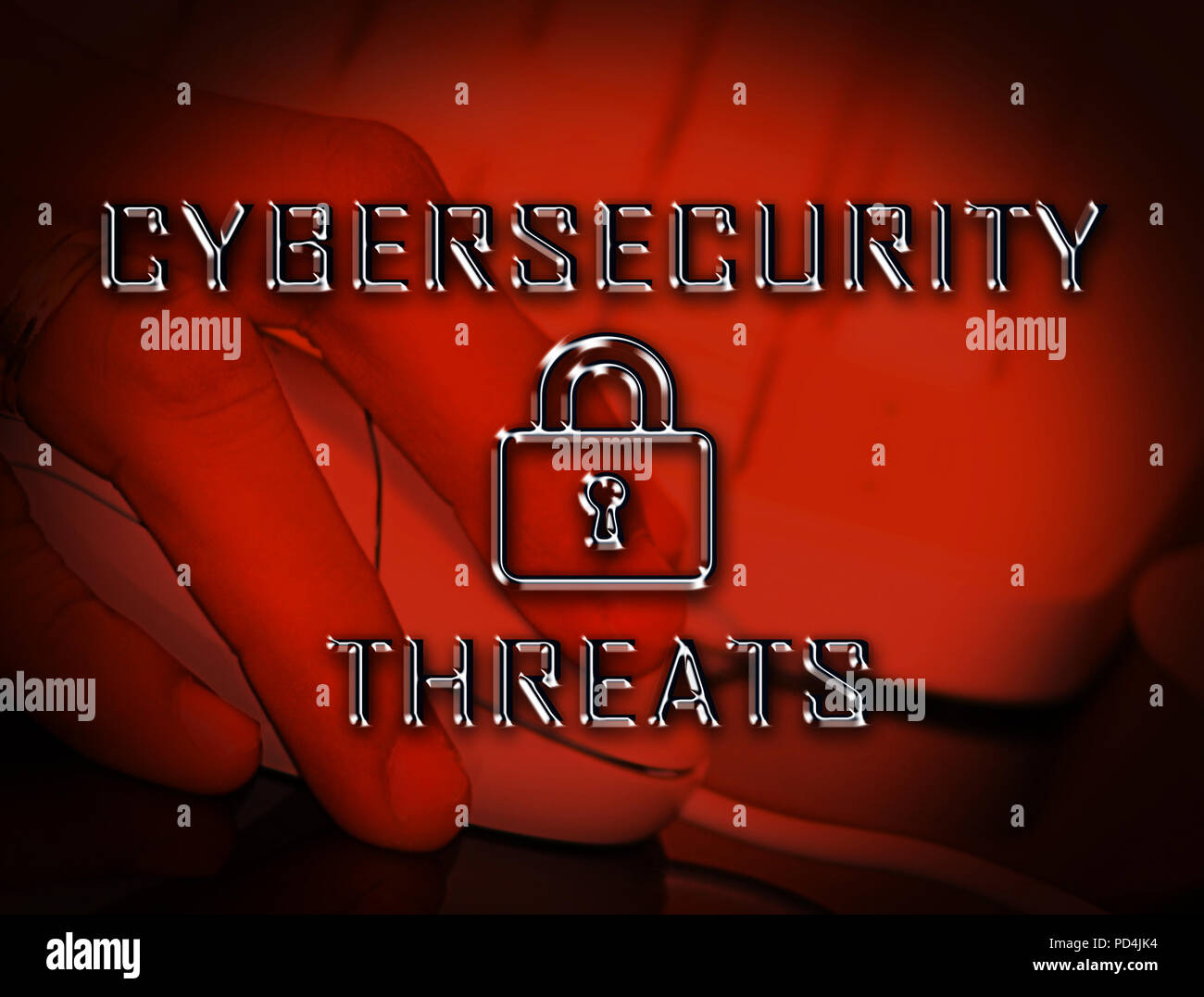 Cybersecurity Threats Cyber Crime Risk 3d Illustration Shows Criminal ...