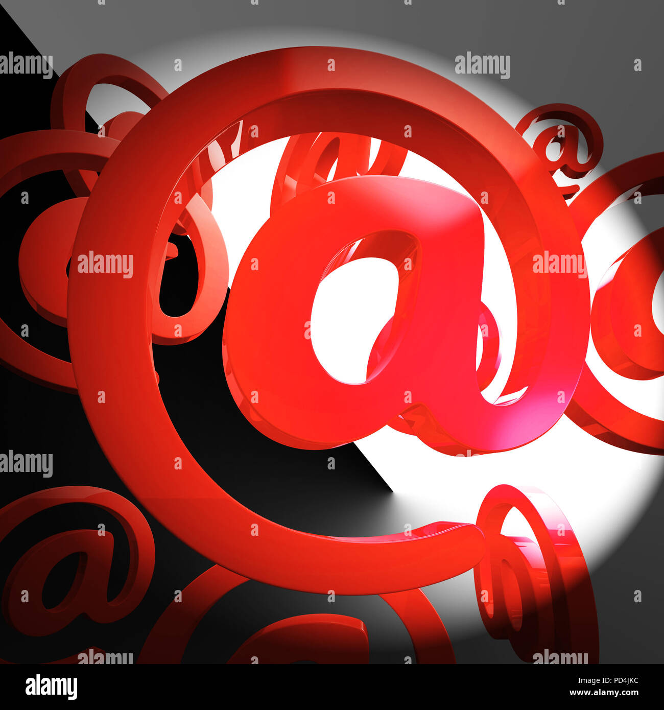 Email Overload Spam Communication Stress 3d Rendering Shows Overwhelmed ...