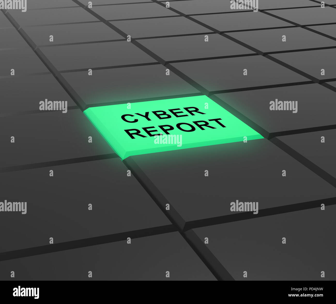 Cyber Report Digital Analytics Results 3d Illustration Shows Cloud ...