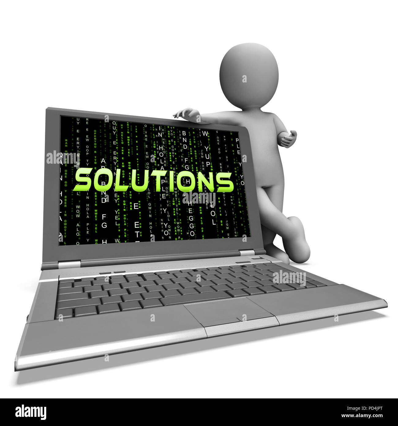 Cyber Security Solutions Threat Solved 3d Rendering Shows Success And ...