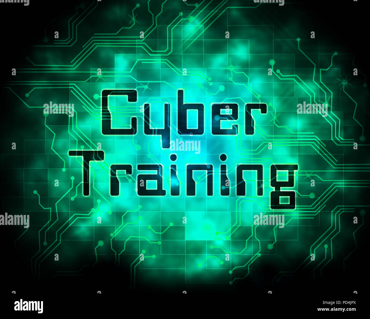 Cyber Training Virtual Web Class 2d Illustration Shows Online Learning ...